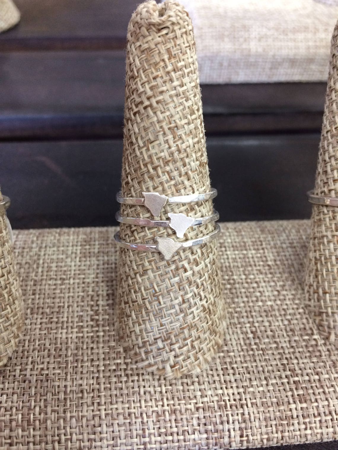 Big Island Hawaii Ring . Sterling Silver 14k Gold Fill Stacking Ring ...