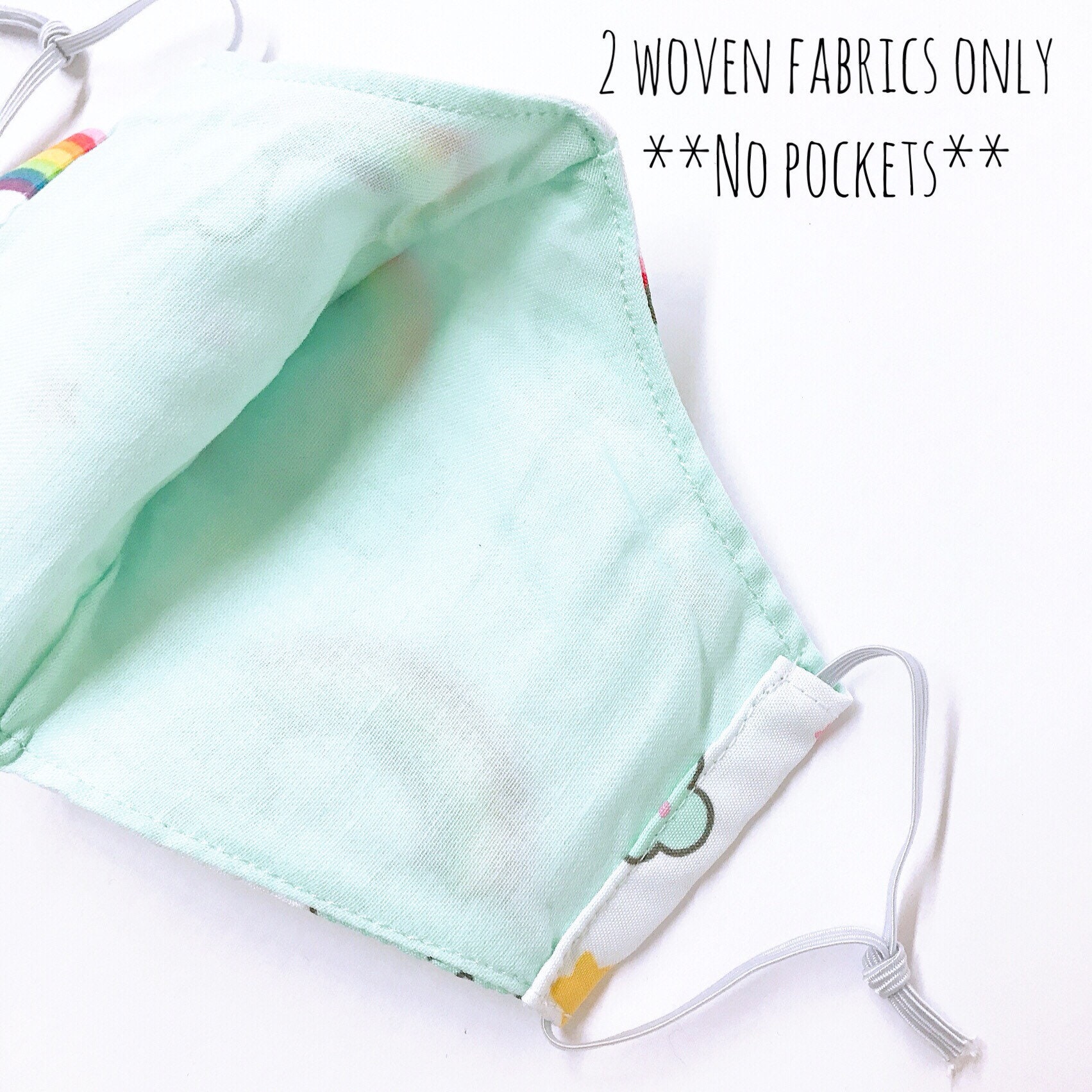 Rainbow Happy Face Face Mask for Kids. Reusable. Washable. | Etsy