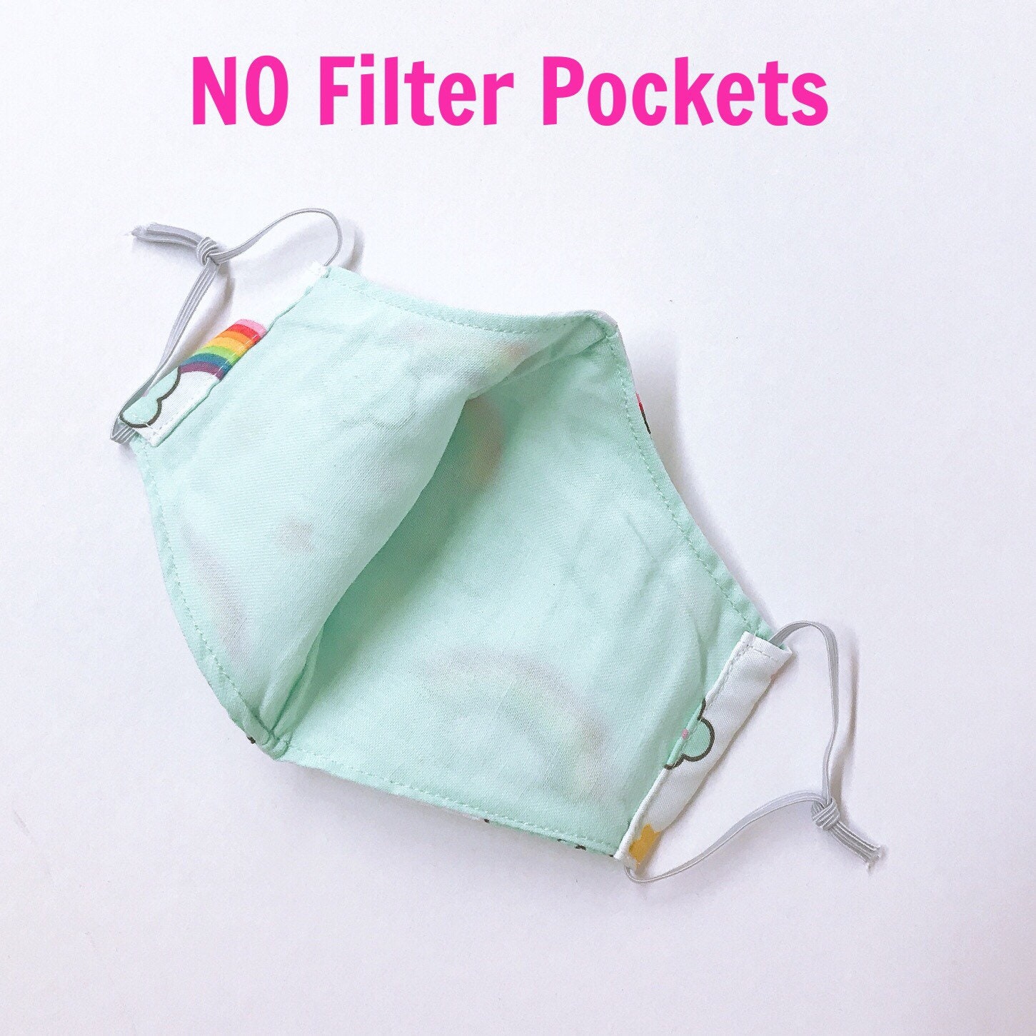 Rainbow Happy Face Face Mask for Kids. Reusable. Washable. | Etsy