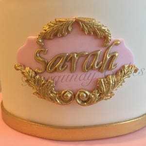 Fondant Name Plaque Cake Topper - Etsy