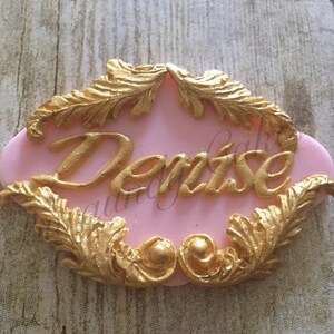 Fondant Name Plaque Cake Topper - Etsy