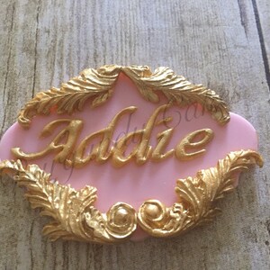 Fondant Name Plaque Cake Topper - Etsy