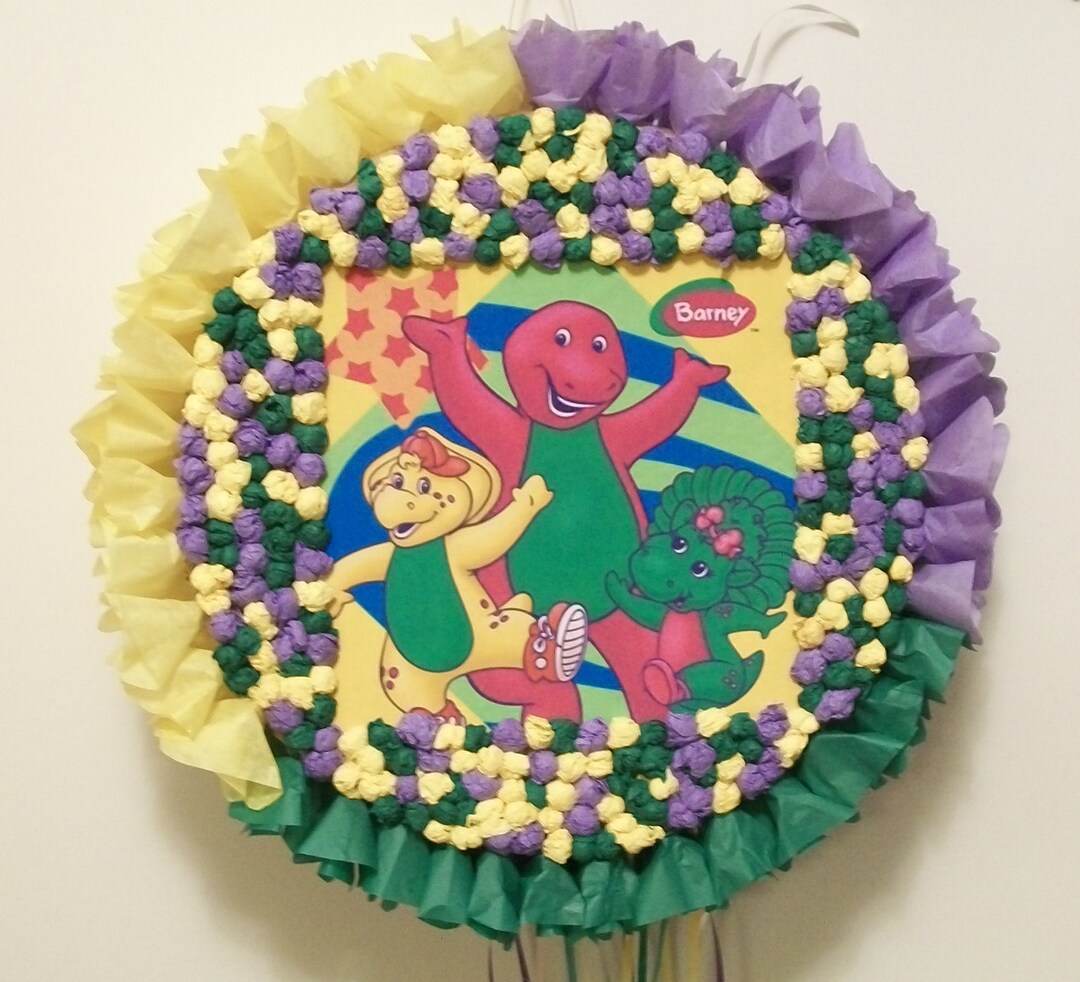 Barney and Friends Pull String or Hit Pinata color Variety - Etsy UK