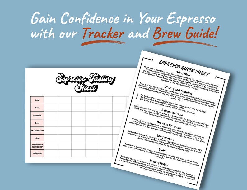 Ultimate Espresso Brewing Quick Glance Guide & Tasting Tracker ...