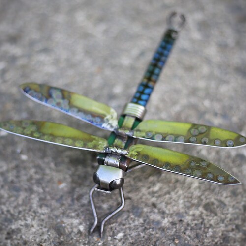 Dragonfly Sculpture Made From Scrap Metal Emperor | Etsy UK