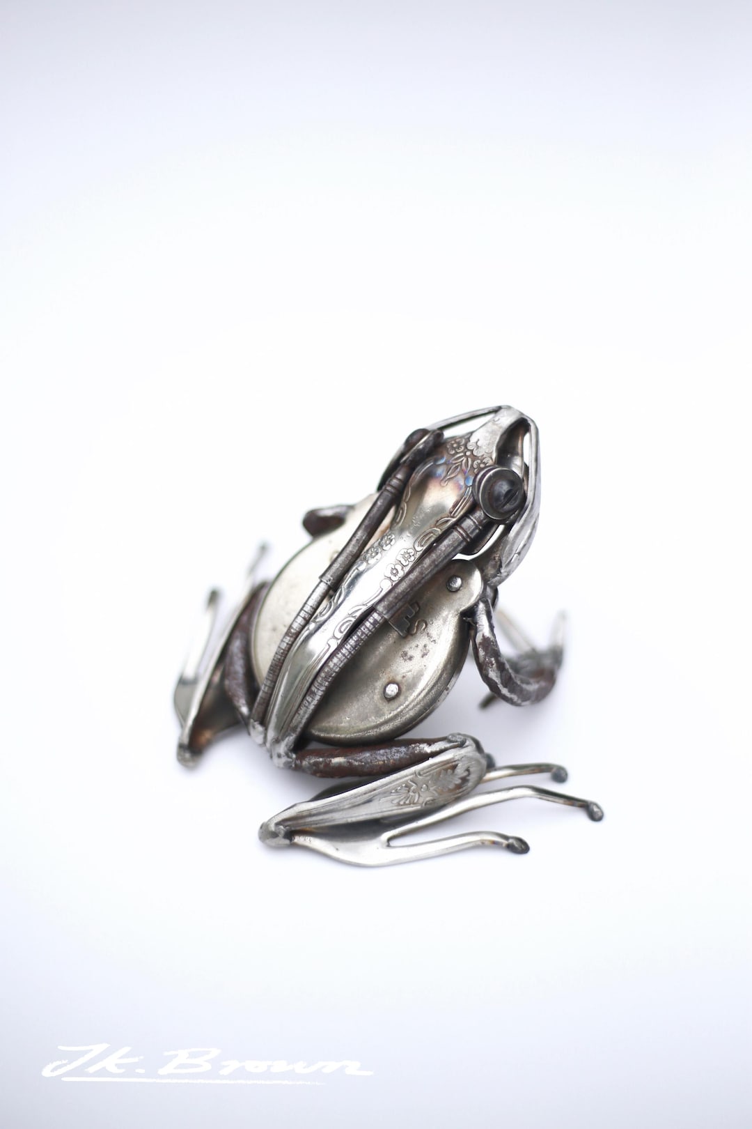Recycled Scrap Metal Frog Sculpture: Bespoke Animal Art - Etsy
