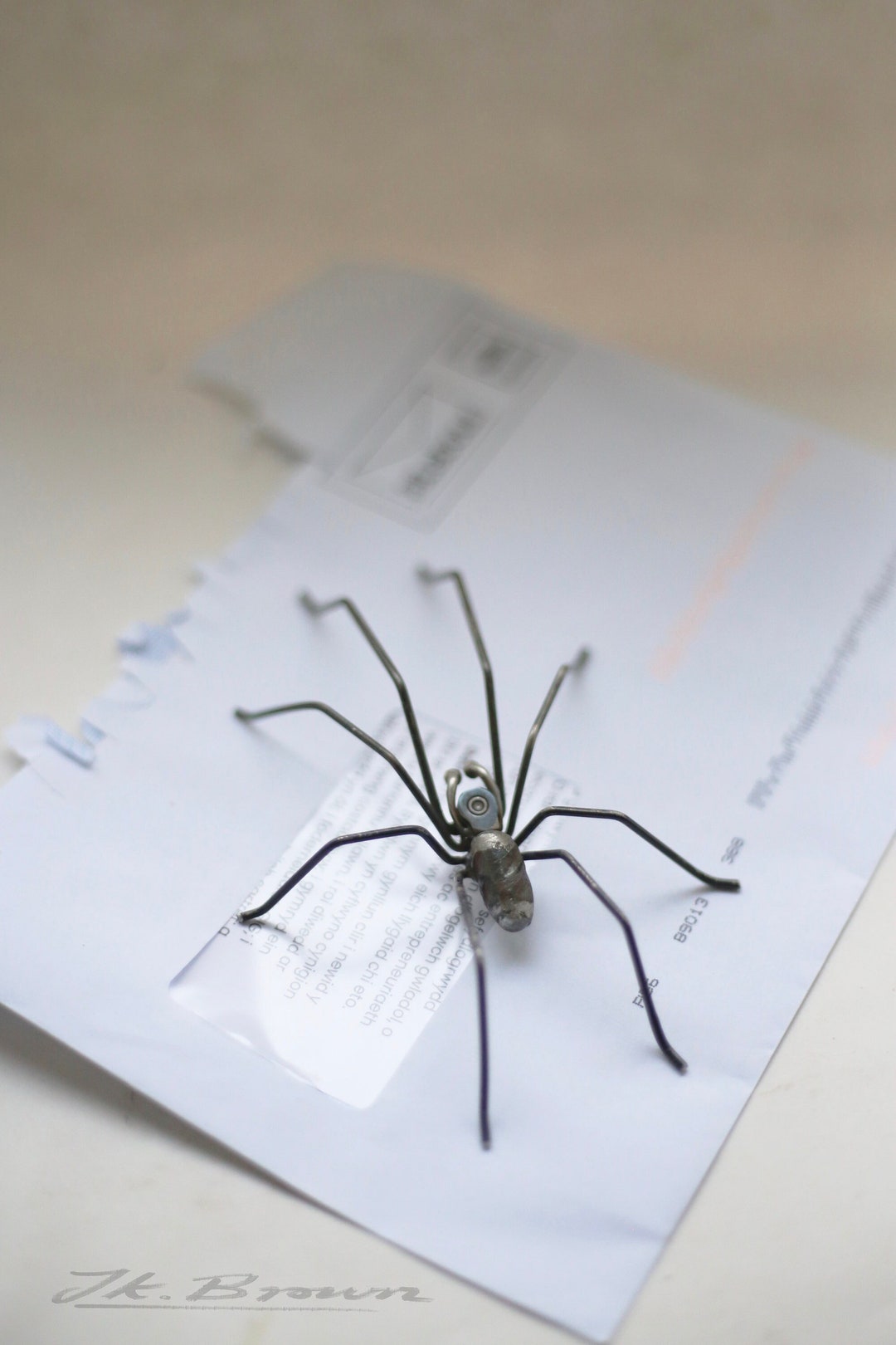 Giant House Spider, Scrap Metal Sculpture 6" Long - Etsy