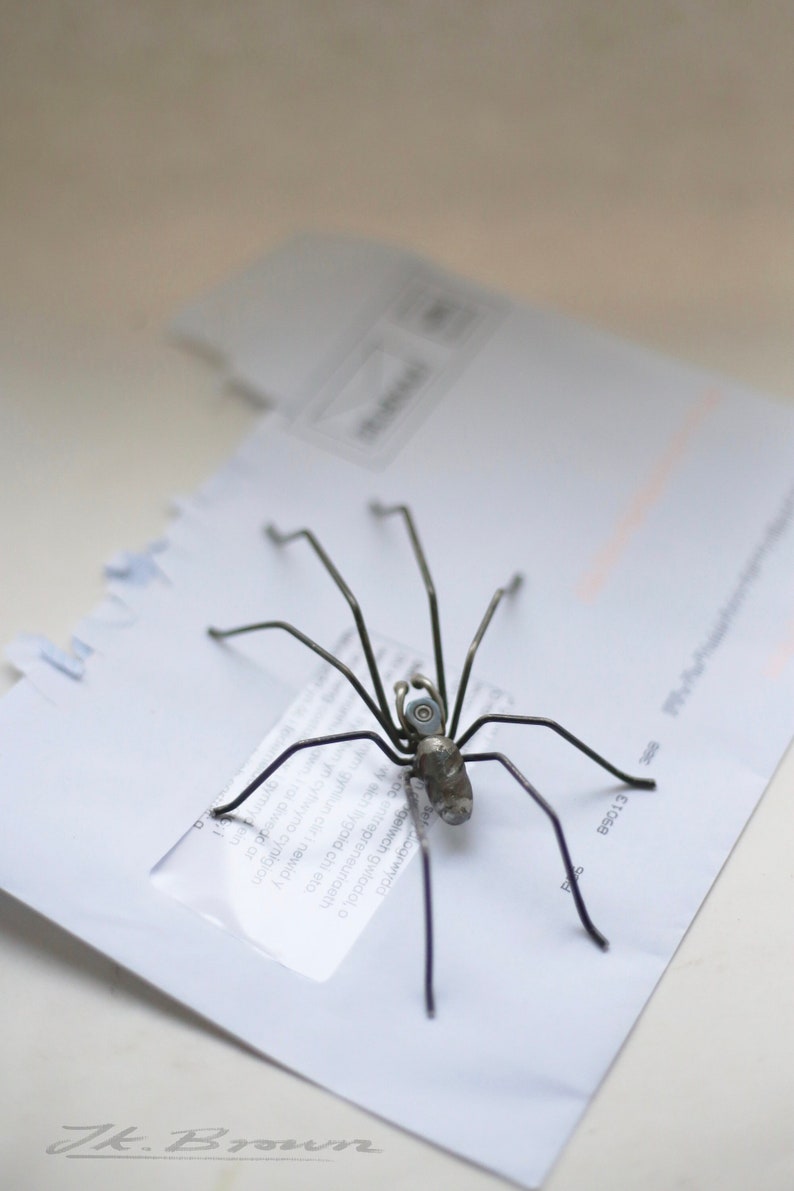 Giant House Spider, Scrap Metal Sculpture 6" Long - Etsy