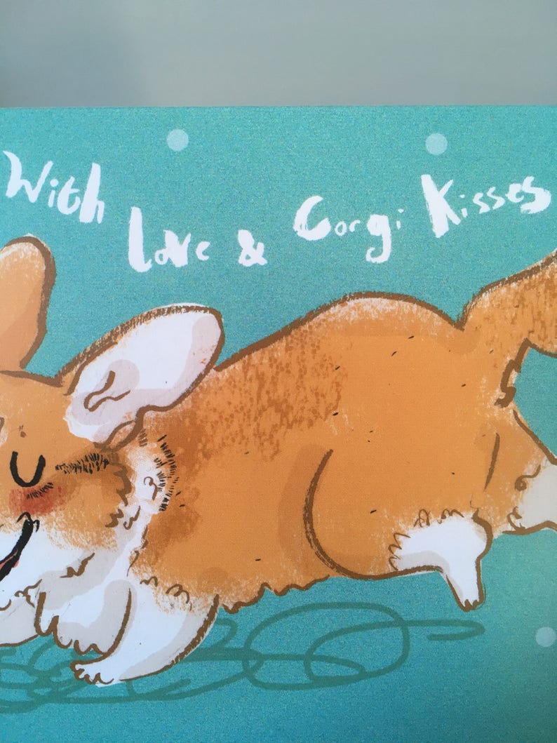 With Love and Corgi Kisses Corgi Valentines' Corgi Get - Etsy