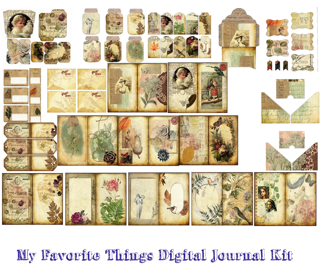 My Favorite Things Digital Journal Kit - Etsy