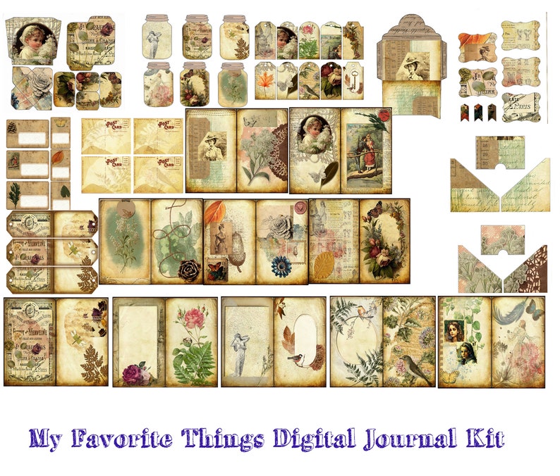 My Favorite Things Digital Journal Kit - Etsy