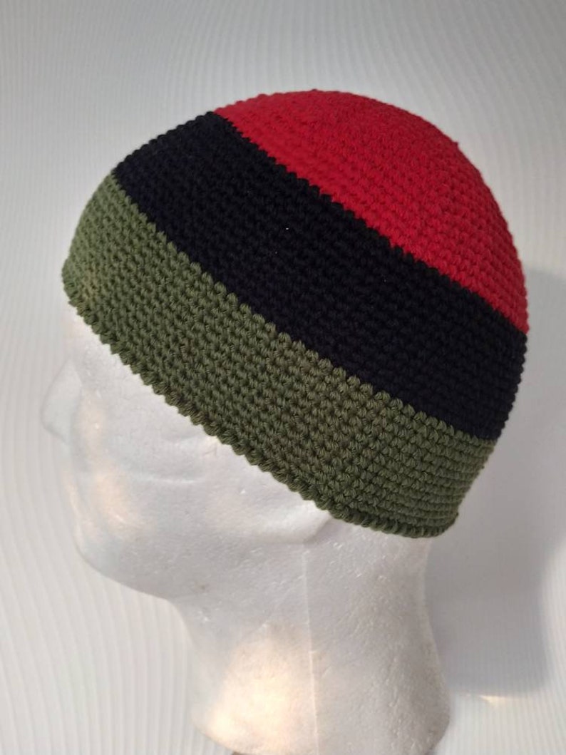 Rasta Punk Crochet Hat Bob Marley Hat Skullcap Cotton Kufi - Etsy