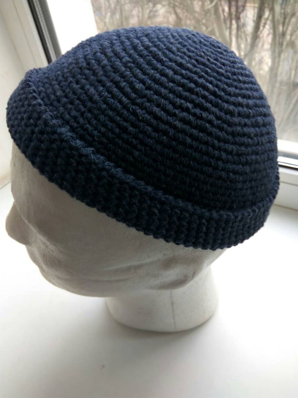 DOCKER STYLE Beanie Cap Watch Cap Leon Hat Navy Skull - Etsy España