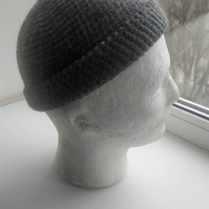 DOCKER STYLE Beanie Cap - Watch Cap - Leon Hat - Grey Skull Cap Wool ...