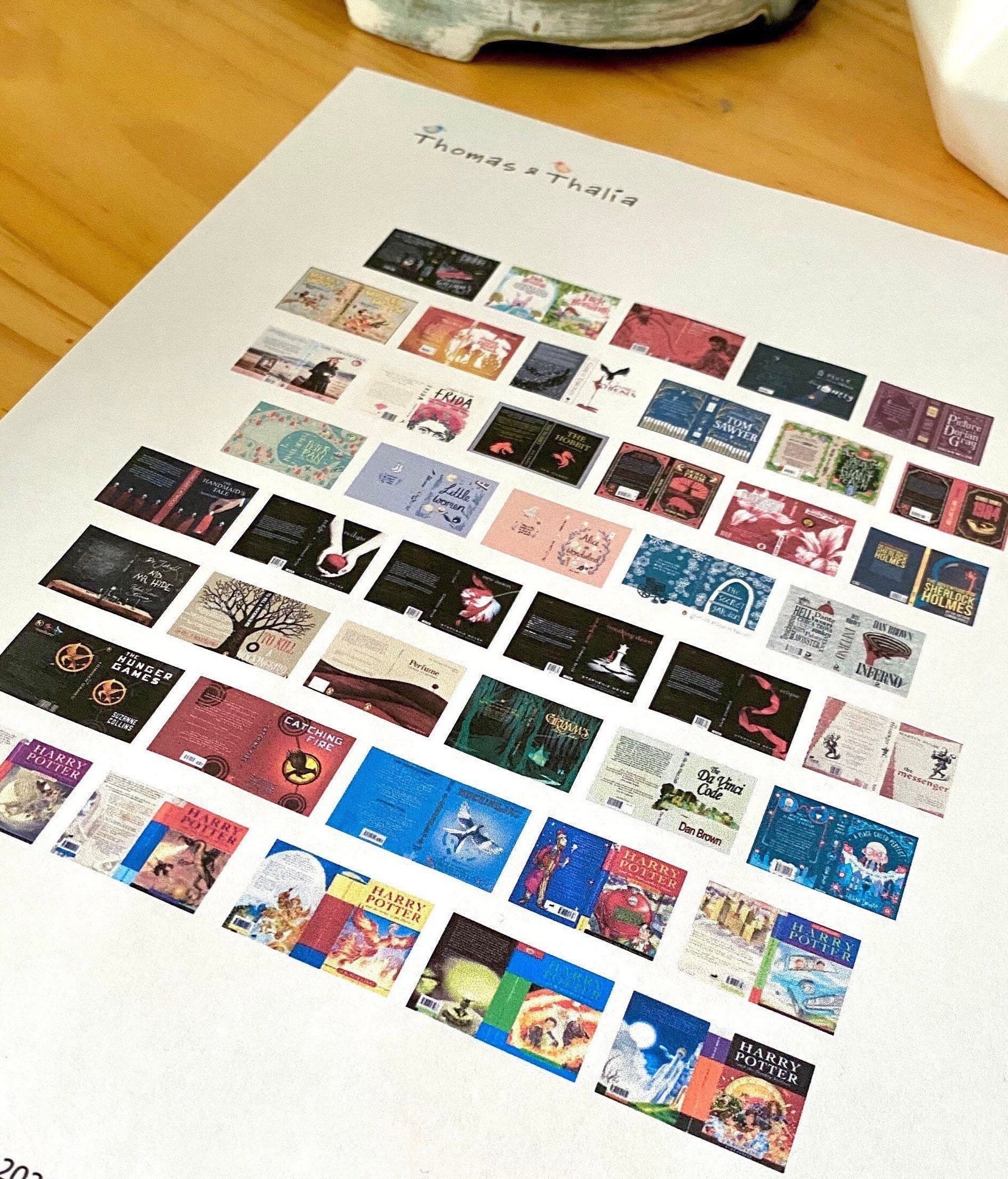 1:12 Scale Miniature Book Covers for Dollhouse Fiction Pack - Etsy