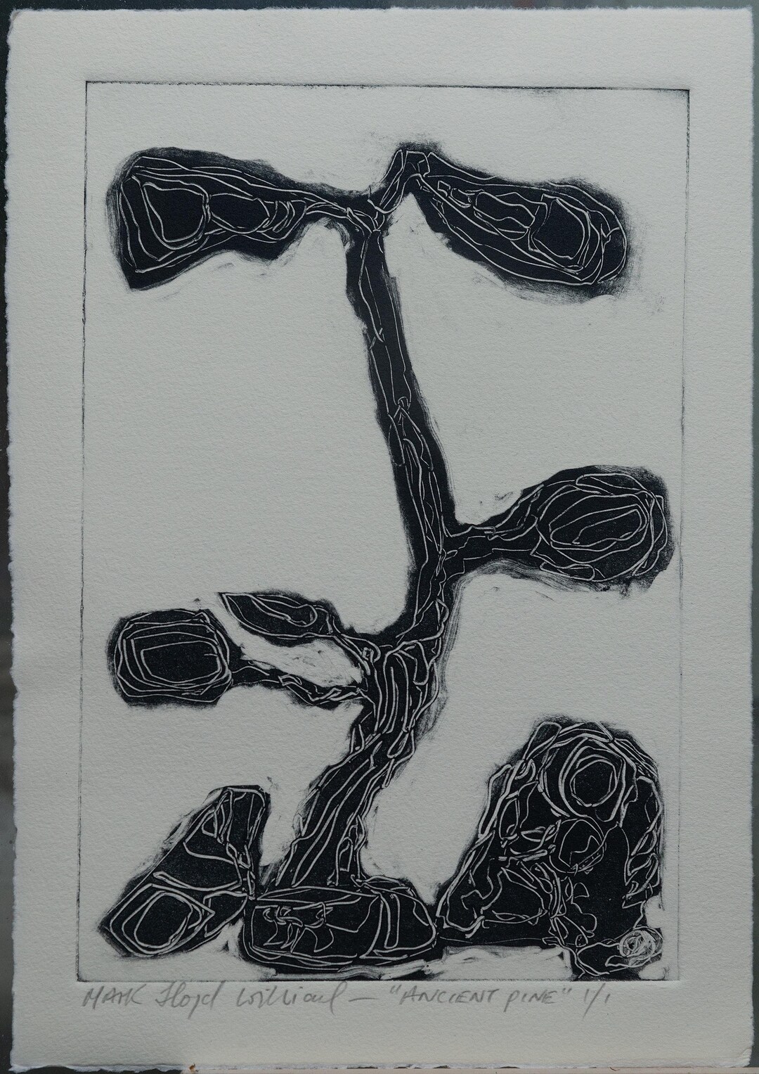 Intaglio Tree Landscape Monoprint - Etsy