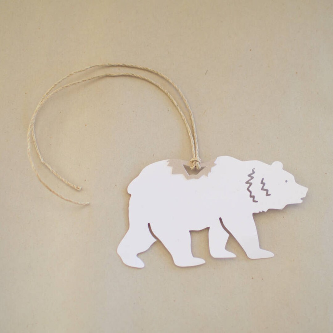 Bear Gift Tags - Set of 8 White Bear Hang Tags - Etsy