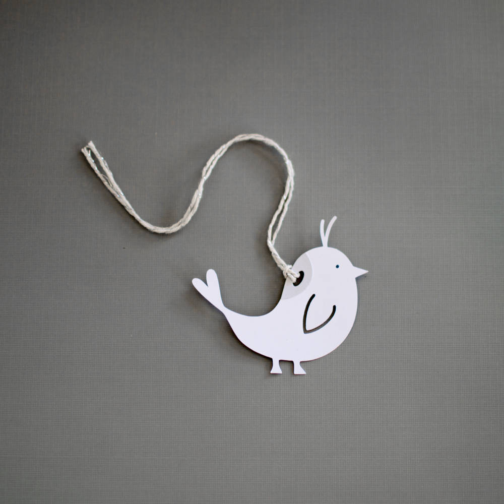 Bird Gift Tags - Set of 8 White Bird Hang Tags - Etsy