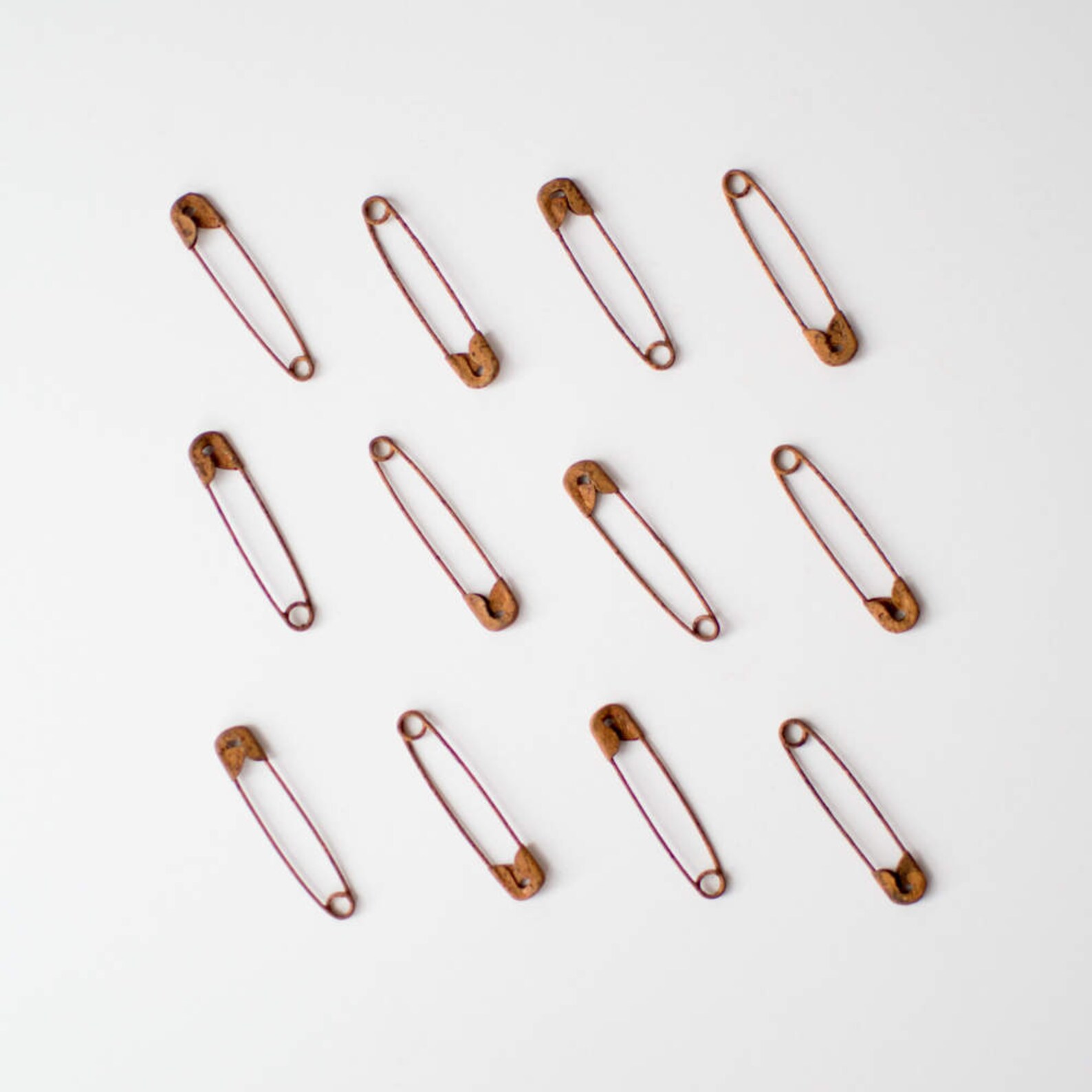 Rusty Safety Pins - Primitive Rustic Safety Pins - Etsy