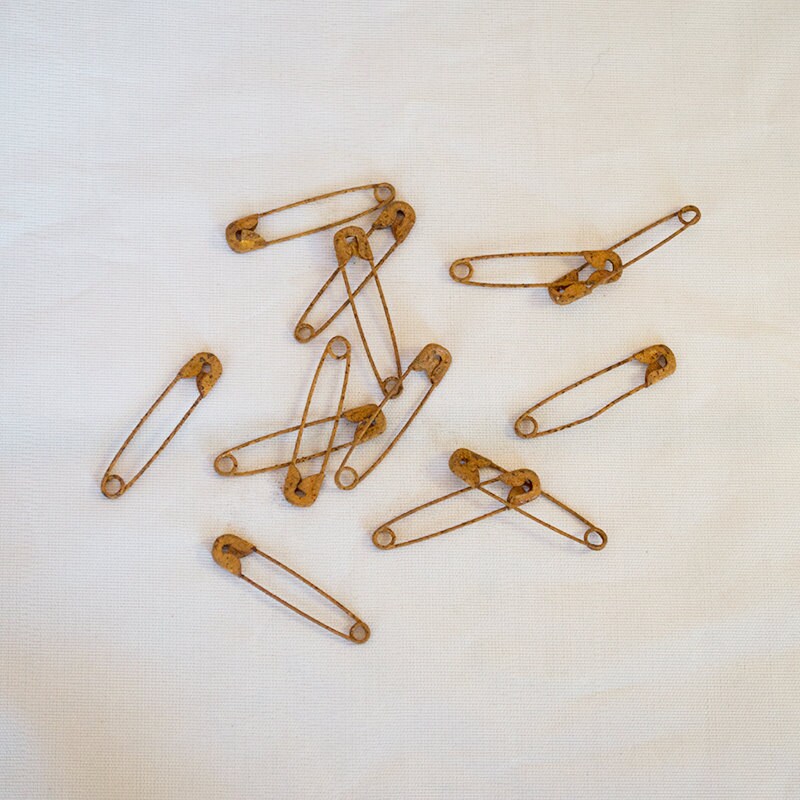 Rusty Safety Pins - Primitive Rustic Safety Pins - Etsy