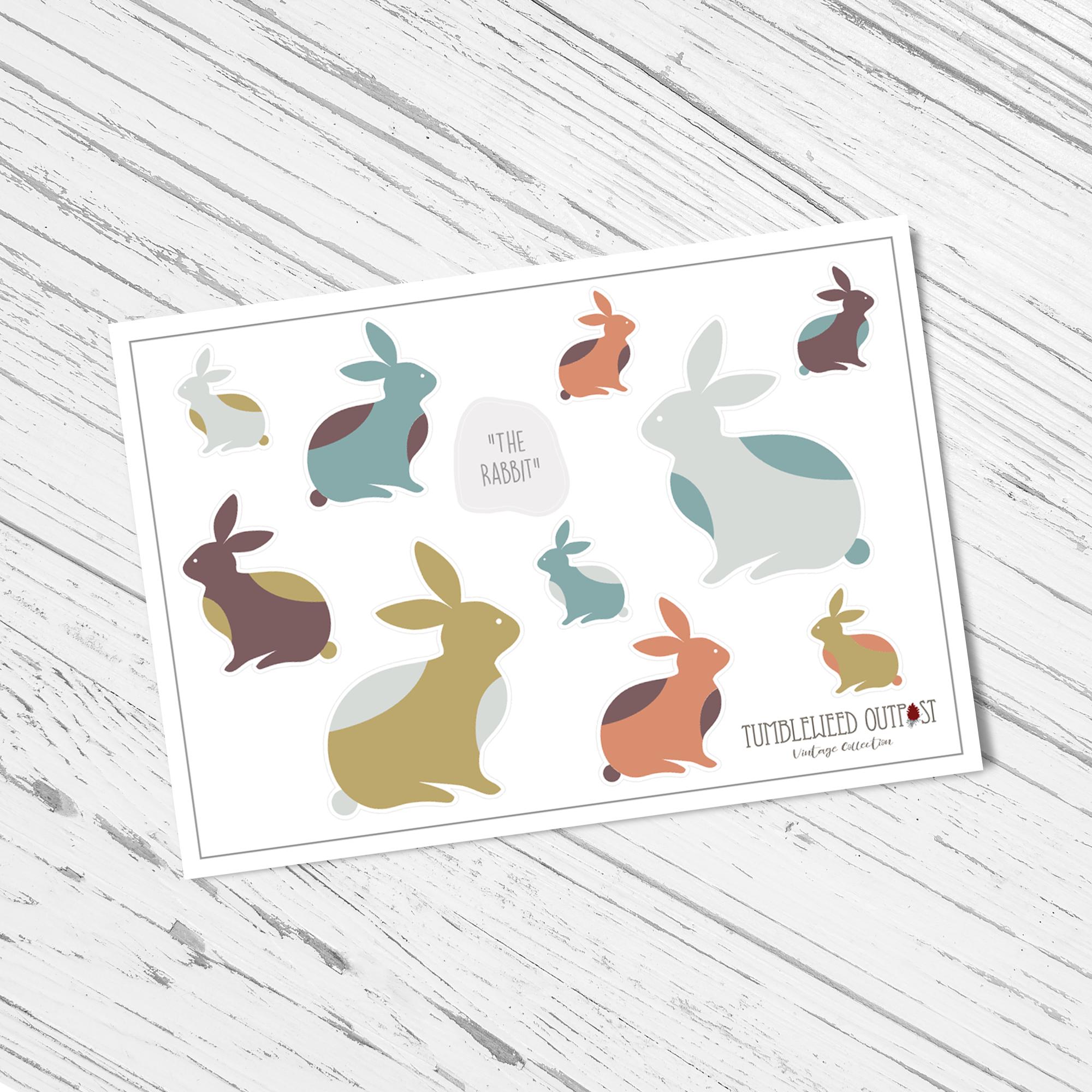 Rabbit Sticker • Glossy Paper Sticker for Laptop, Journal, Planner ...
