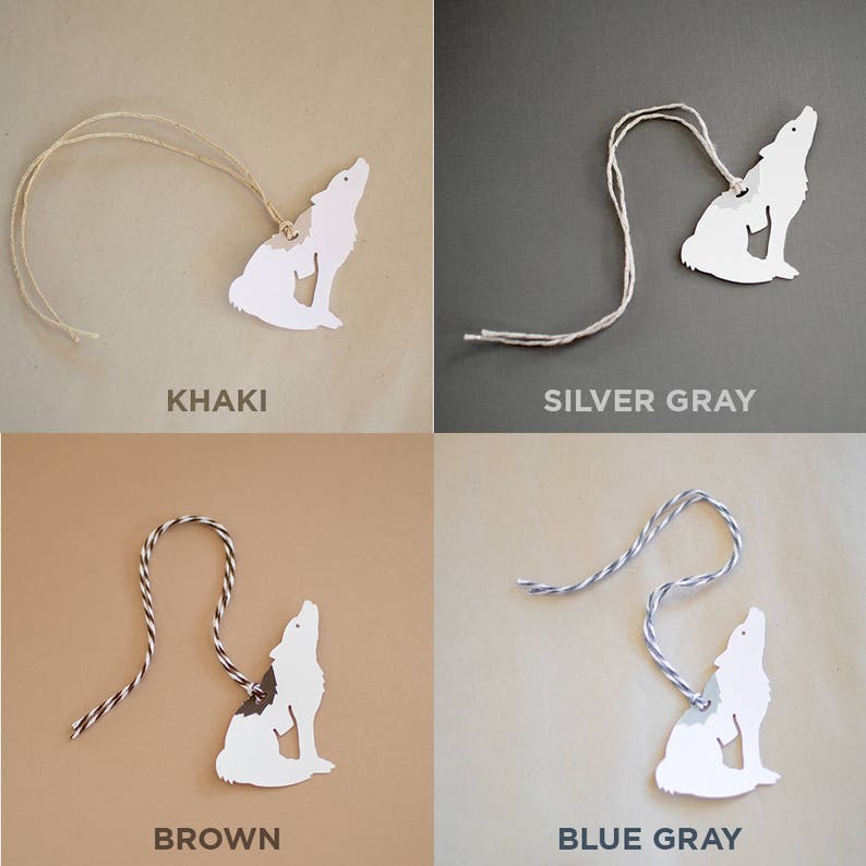 Wolf Gift Tags Set of 8 White Wolf Hang Tags - Etsy