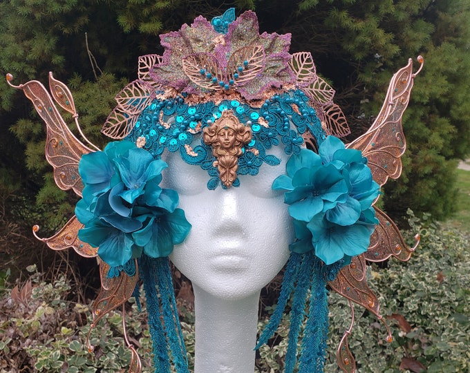 ON SALE Metallic Copper Fairy Headpiece Fairy Headpiece - Etsy