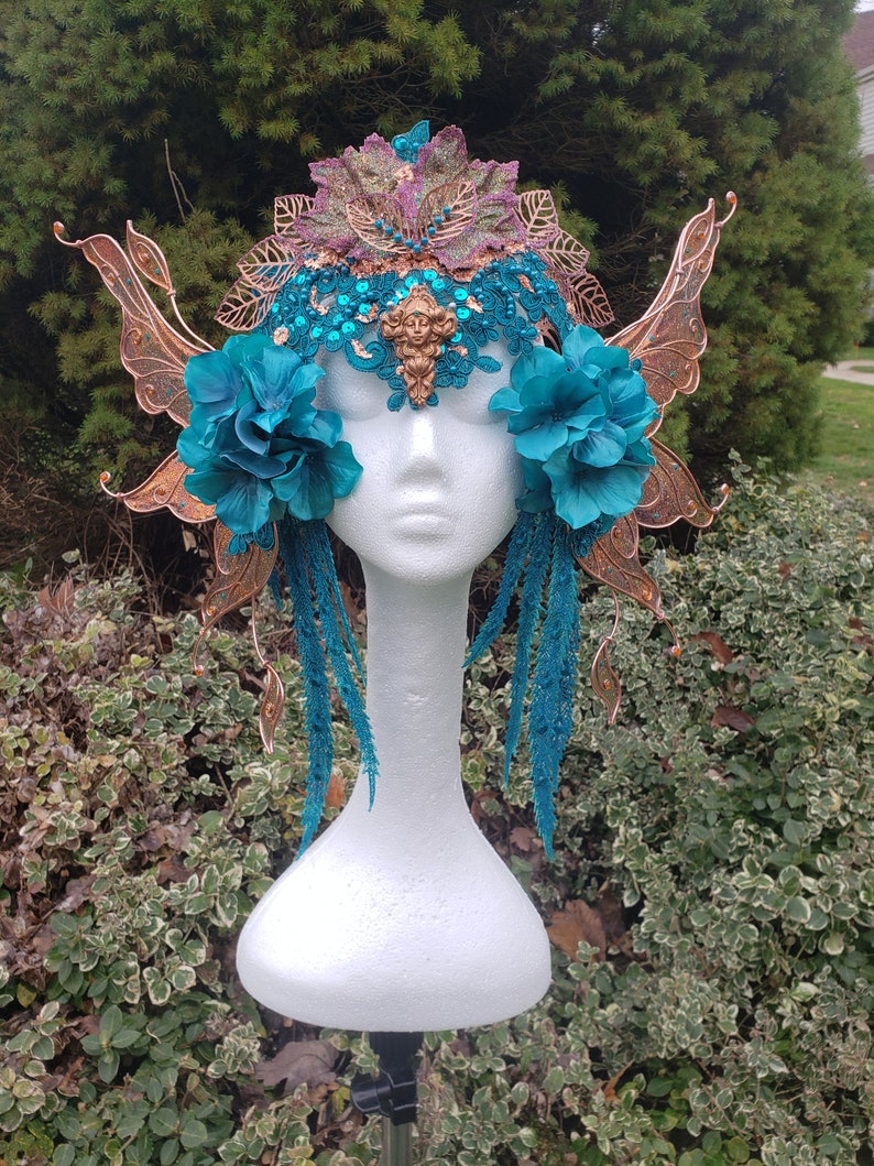 ON SALE Metallic Copper Fairy headpiece fairy headpiece | Etsy