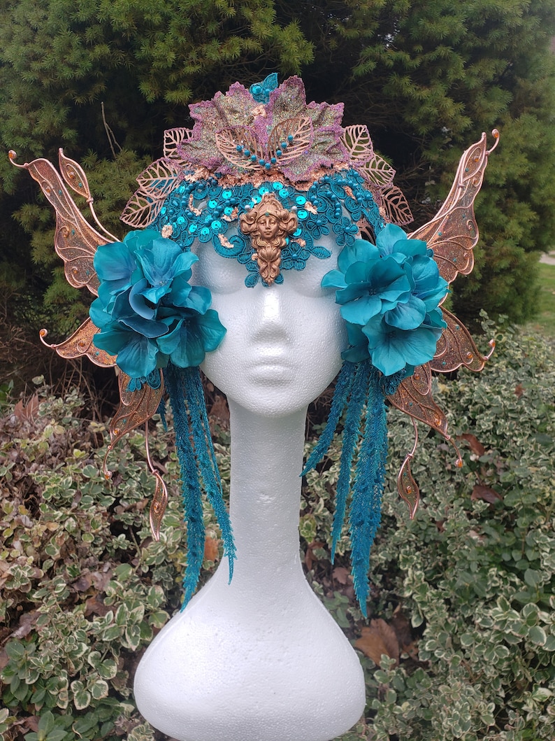 ON SALE Metallic Copper Fairy headpiece fairy headpiece | Etsy