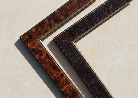 Antique Simulated Tortoise Shell Frame Distressed Dark Brown - Etsy