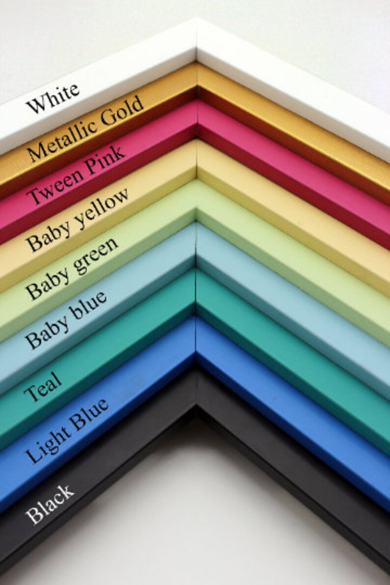 Confetti Collection - Solid Colors - Matte Finish Wooden Picture Frames ...