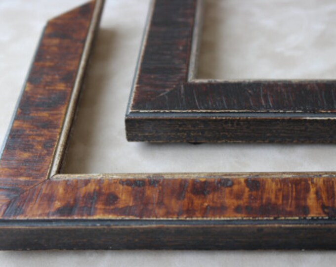 Antique Simulated Tortoise Shell Frame Distressed Dark Brown | Etsy