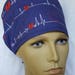 Zipper Open Heart EKG Surgical Scrub Hat Theatre Cap ECG QRS Heartbeats ...