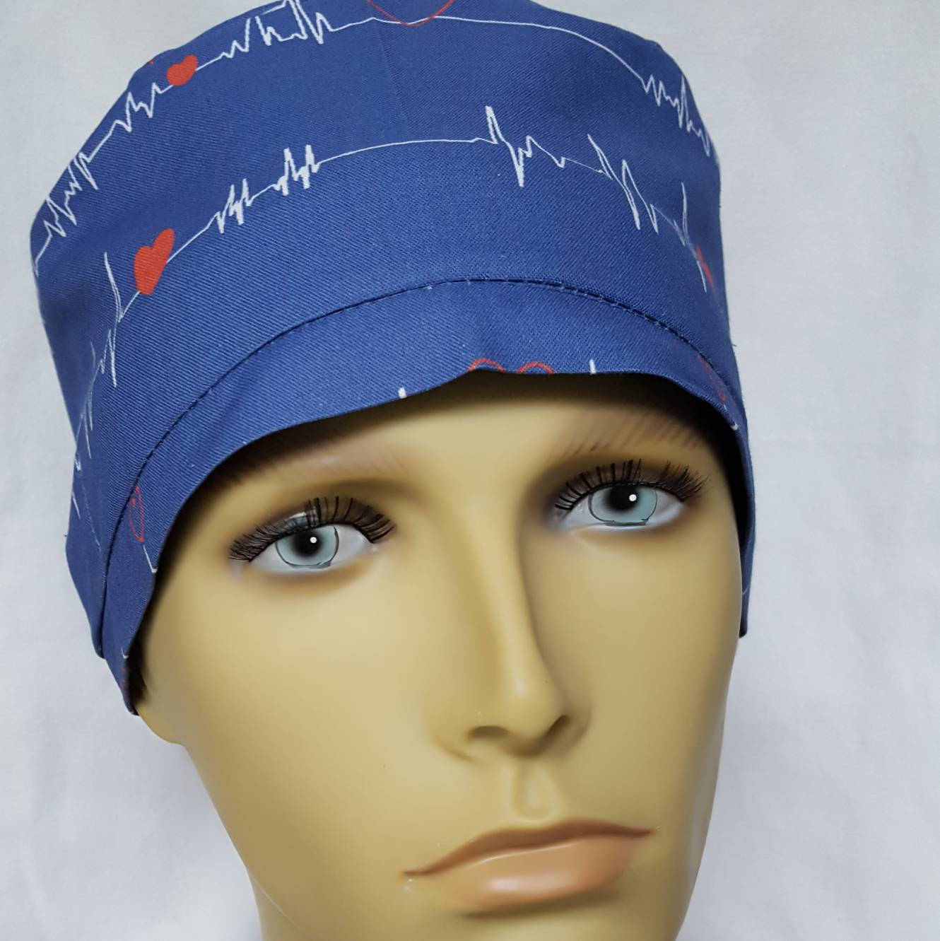 EKG ECG Heartbeats QRS Surgical Scrub Hat Theatre Cap Ponytail | Etsy