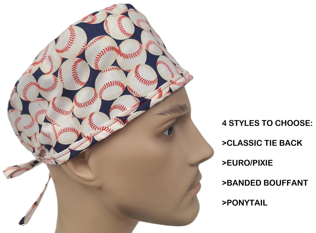 Baseball Surgical SCRUB Hat Theatre Cap Anatomy Sweatpad - Etsy