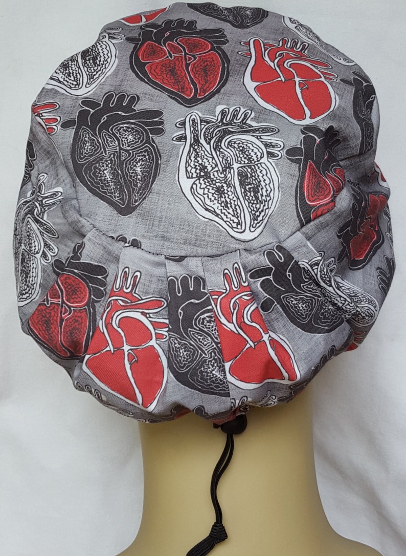 Heart Surgical Scrub Hat Theatre Cap Pixie Cardiac Anatomy Etsy