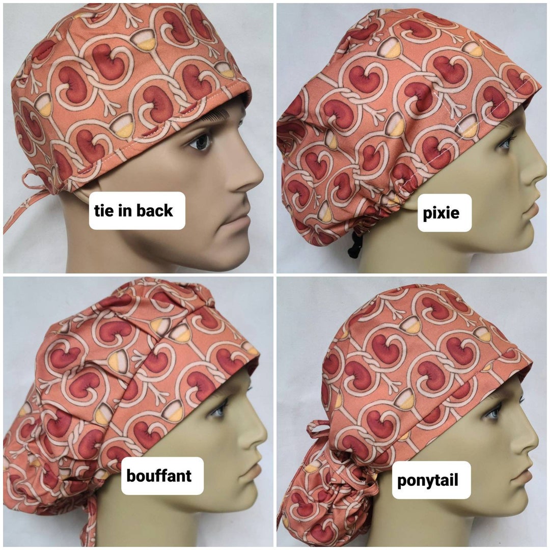 Renal Bladder Kidney PICK Style Surgical SCRUB Hat Theatre Cap GYN ...