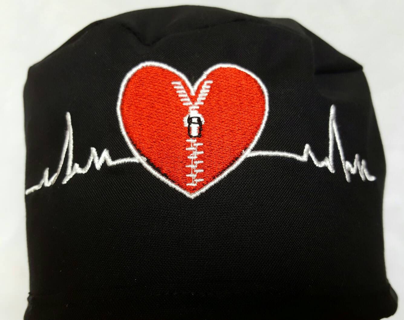 Zipper open heart Pick your color Surgical scrub hat operating | Etsy