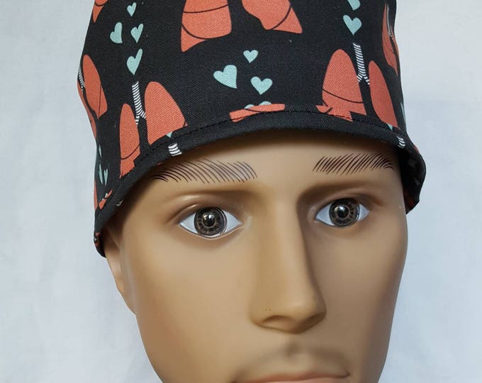 Lungs Heart Surgical Scrub Hat Theatre Cap Heartbeats QRS | Etsy