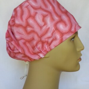 BRAINS Surgical Scrub Hat Theatre Cap Brains Pink Brains Pixie - Etsy