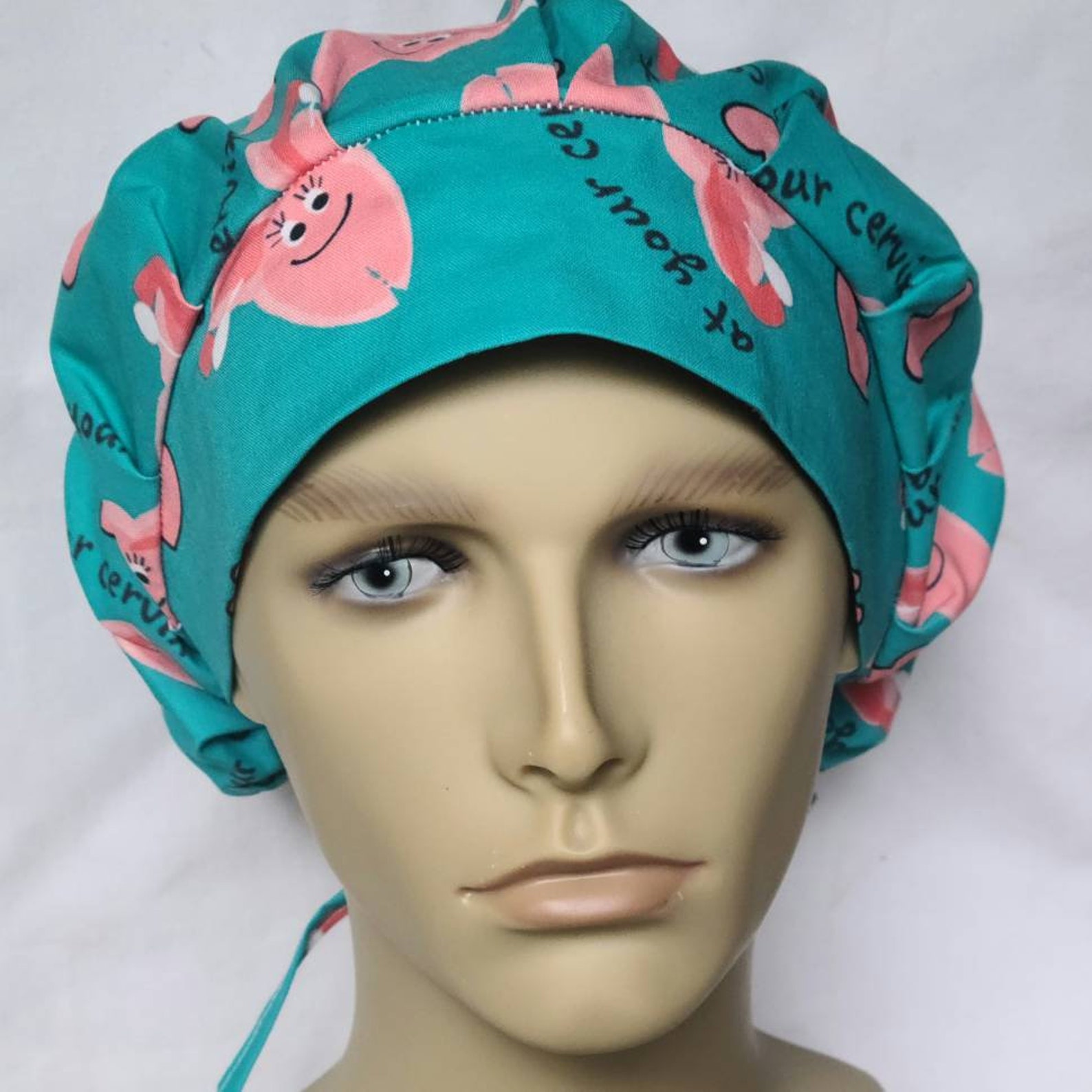 Cervix Uterus Pick Style Surgical Scrub Hat Theatre Cap Gyn Etsy