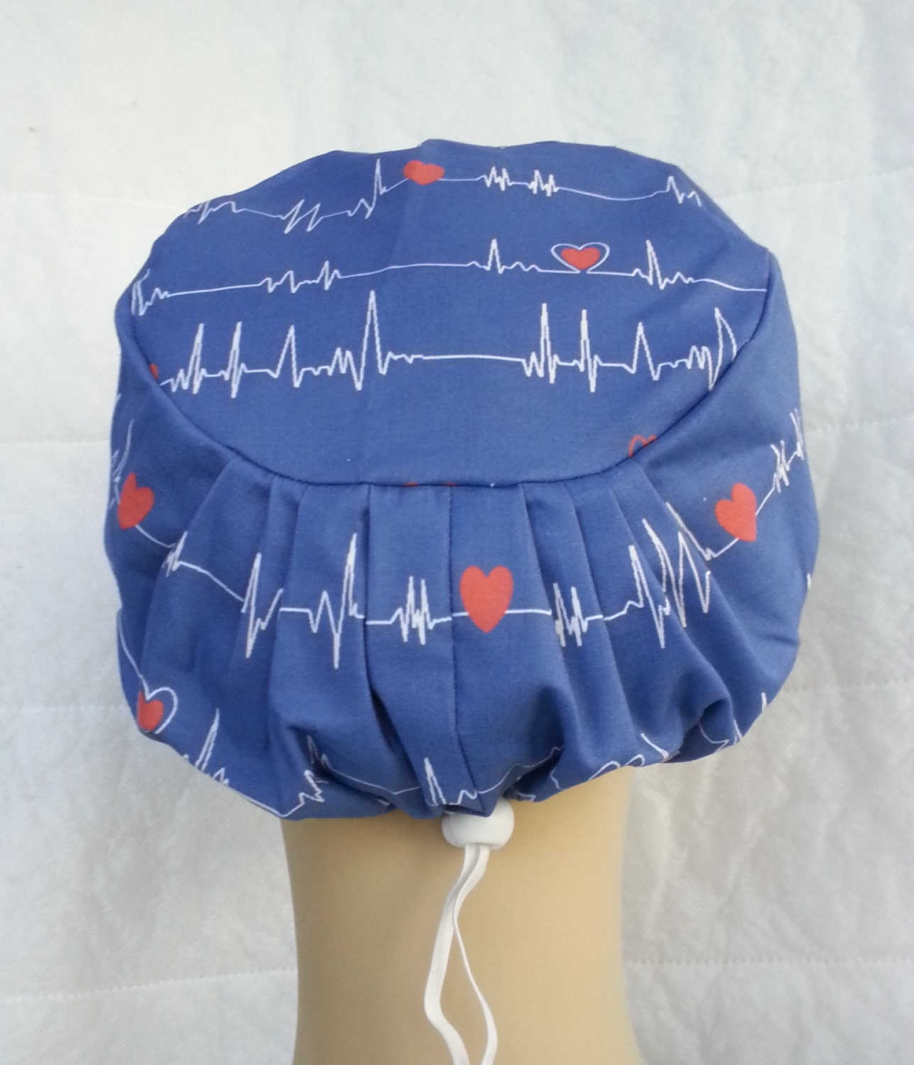 EKG ECG Surgical Scrub Hat Theatre Cap Heartbeats QRS Complex | Etsy