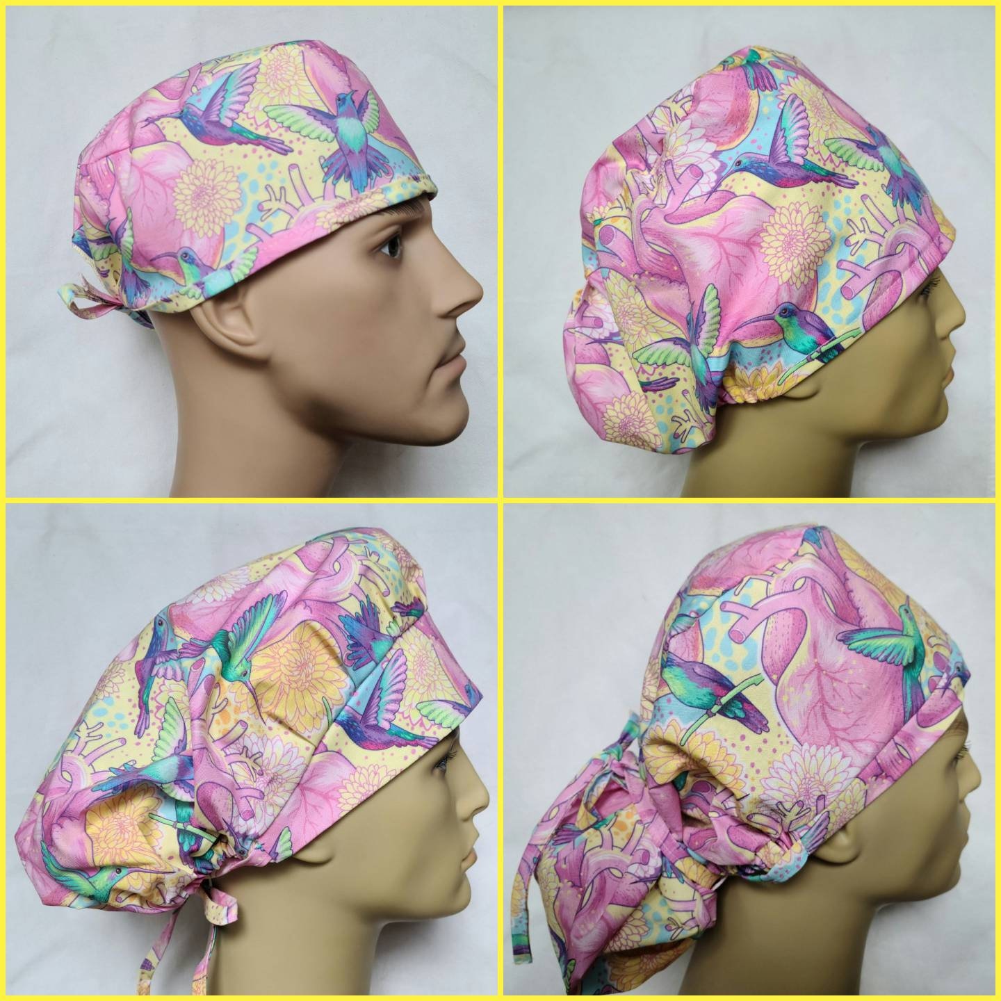PICK Style Hummingbird Heart Surgical SCRUB Hat Theatre Cap GYN Anatomy ...