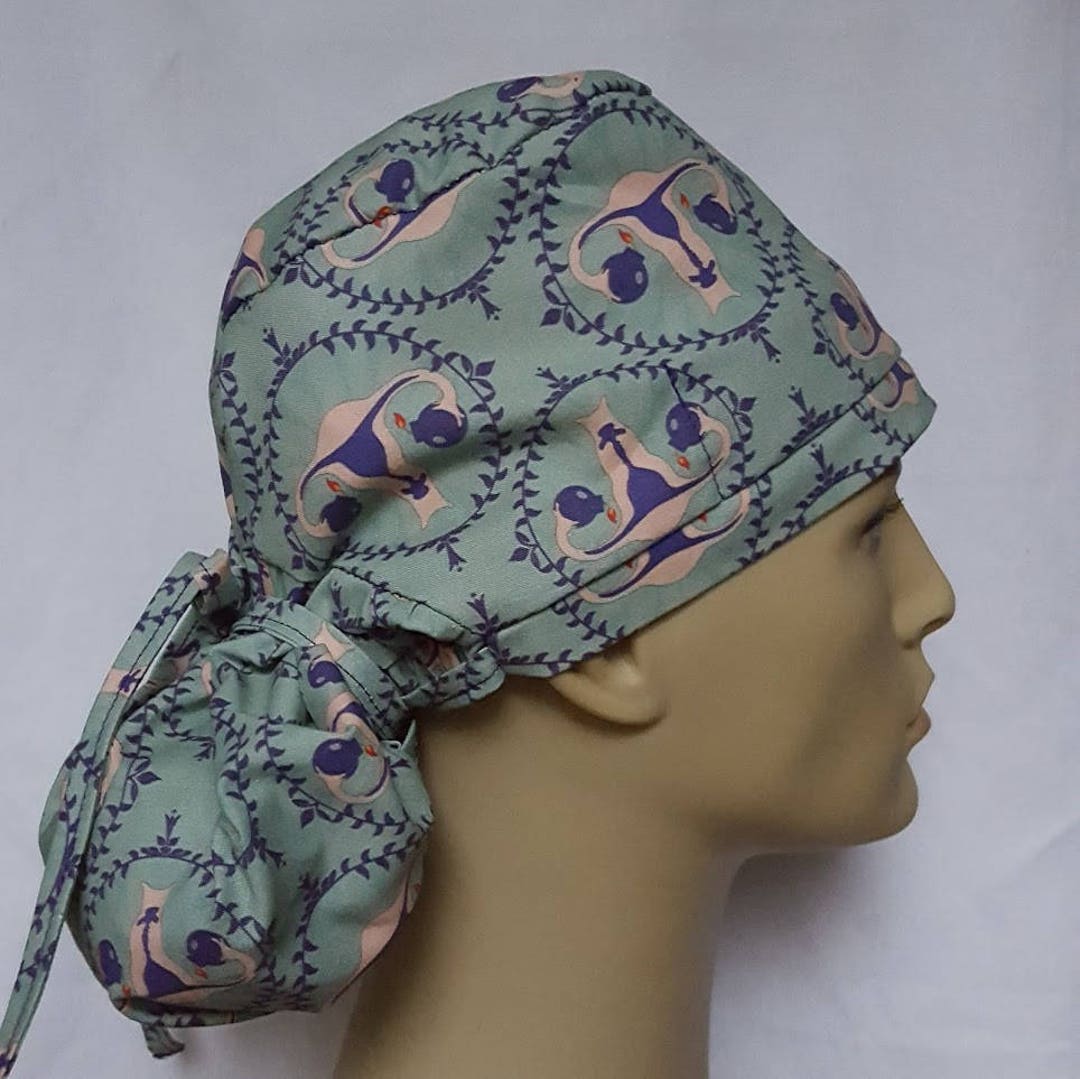Ovary Bombs Surgical Scrub Hat Operating Room Hat Theatre Cap PONYTAIL ...