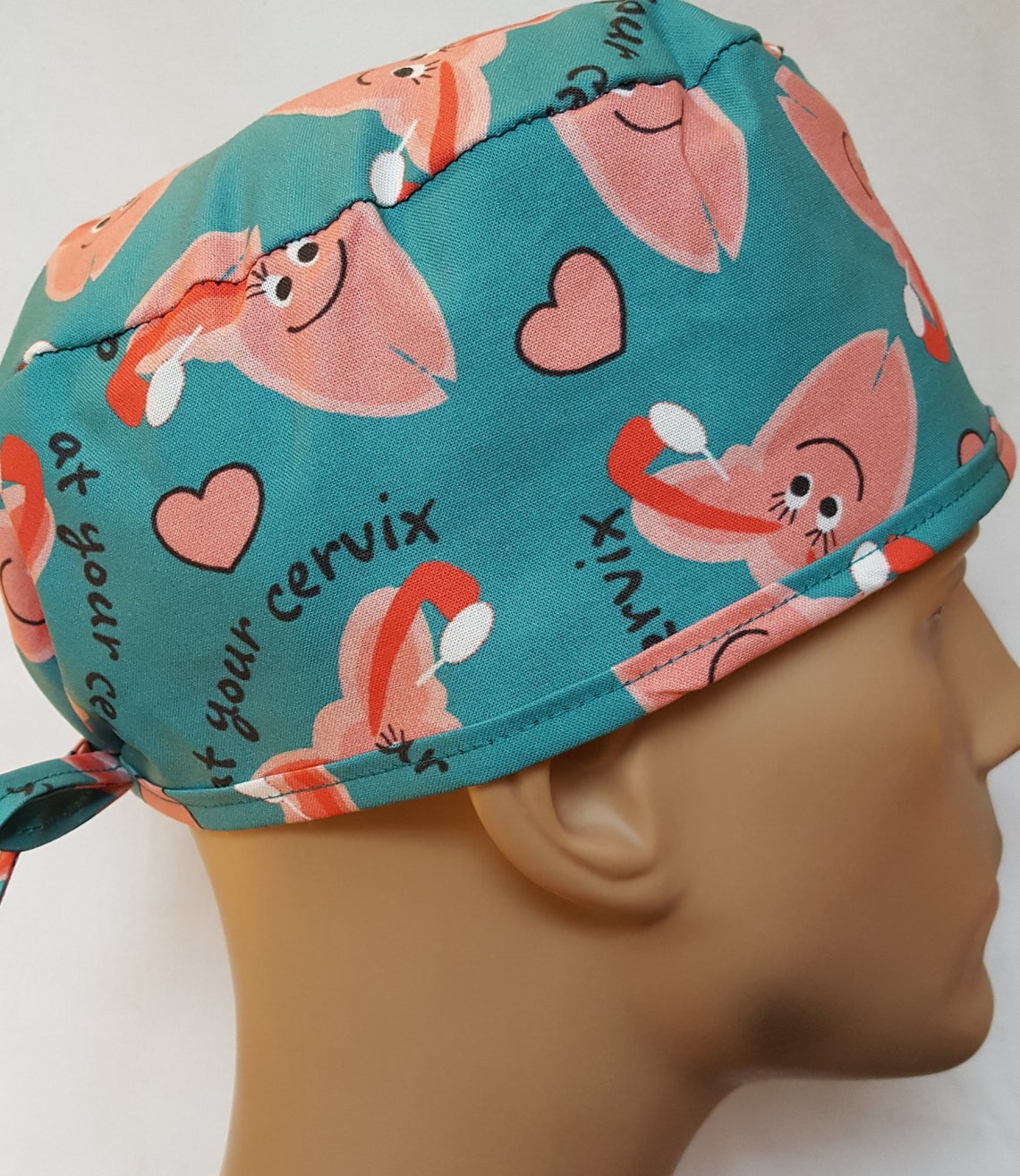 Cervix Uterus Surgical Scrub Hat Theatre Cap Gyn Anatomy Etsy