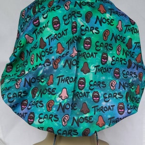 ENT Ears Nose Throat Surgical SCRUB Hat Theatre Cap Anatomy Sweatpad - Etsy