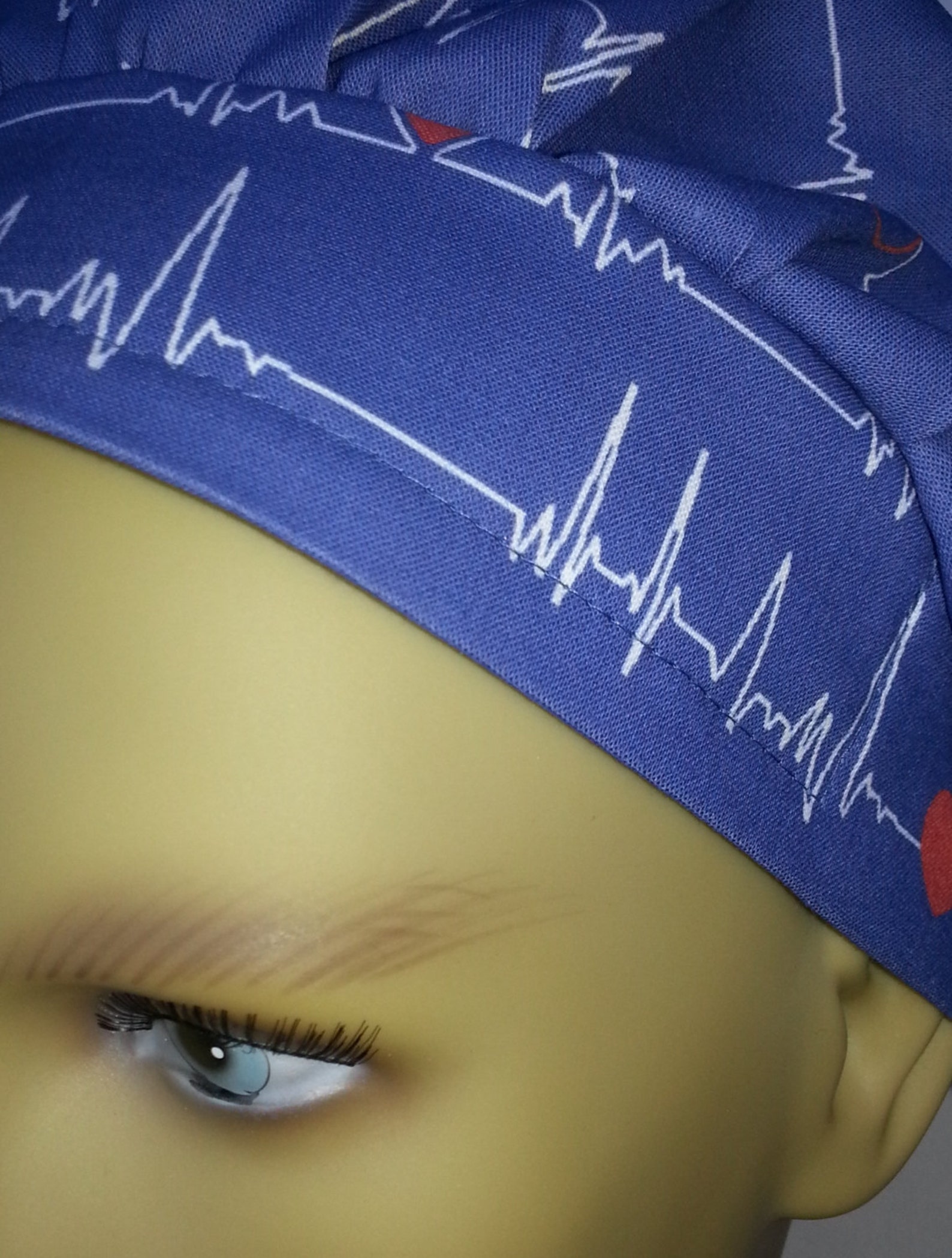 EKG ECG Heartbeats QRS Surgical Scrub Hat Theatre Cap Banded - Etsy
