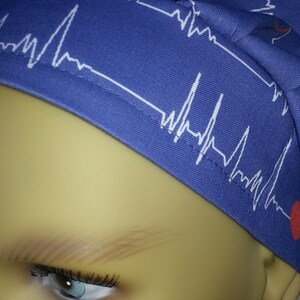 EKG ECG Heartbeats QRS Surgical Scrub Hat Theatre Cap Banded - Etsy