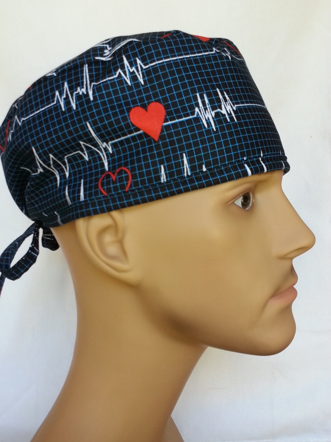 EKG Scrub Hat SURGICAL Hat Theatre Cap Ecg Heartbeats Qrs - Etsy UK