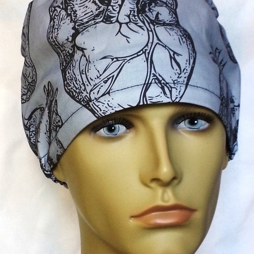 Heart Surgical Scrub Hat Operating Room Hat Theatre Cap Etsy